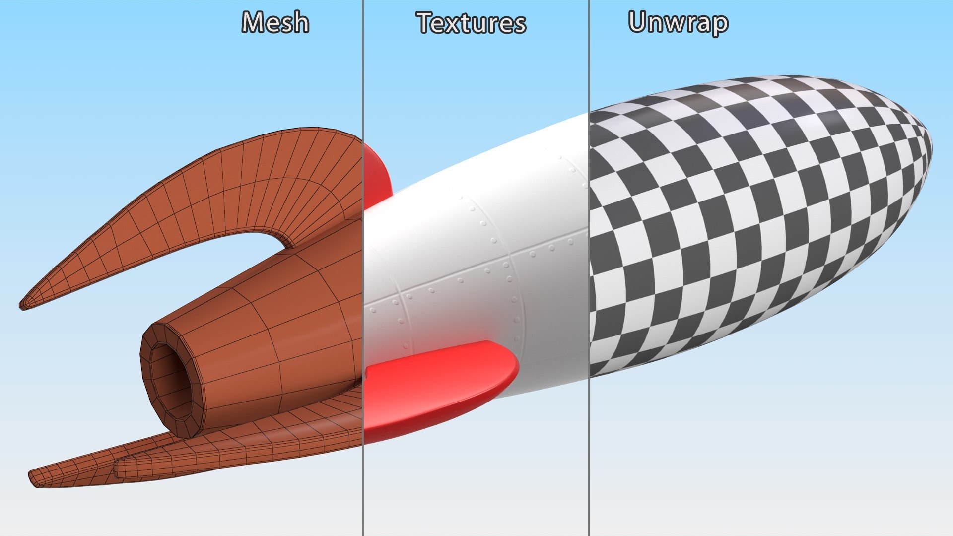 Vintage Space Rocket White 3D Model - TurboSquid 2112676