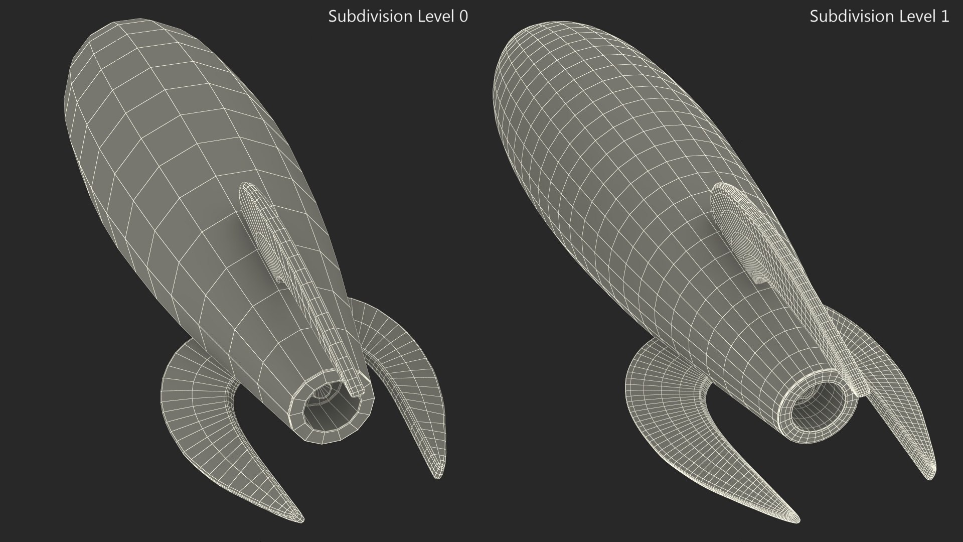 Vintage Space Rocket White 3D Model - TurboSquid 2112676