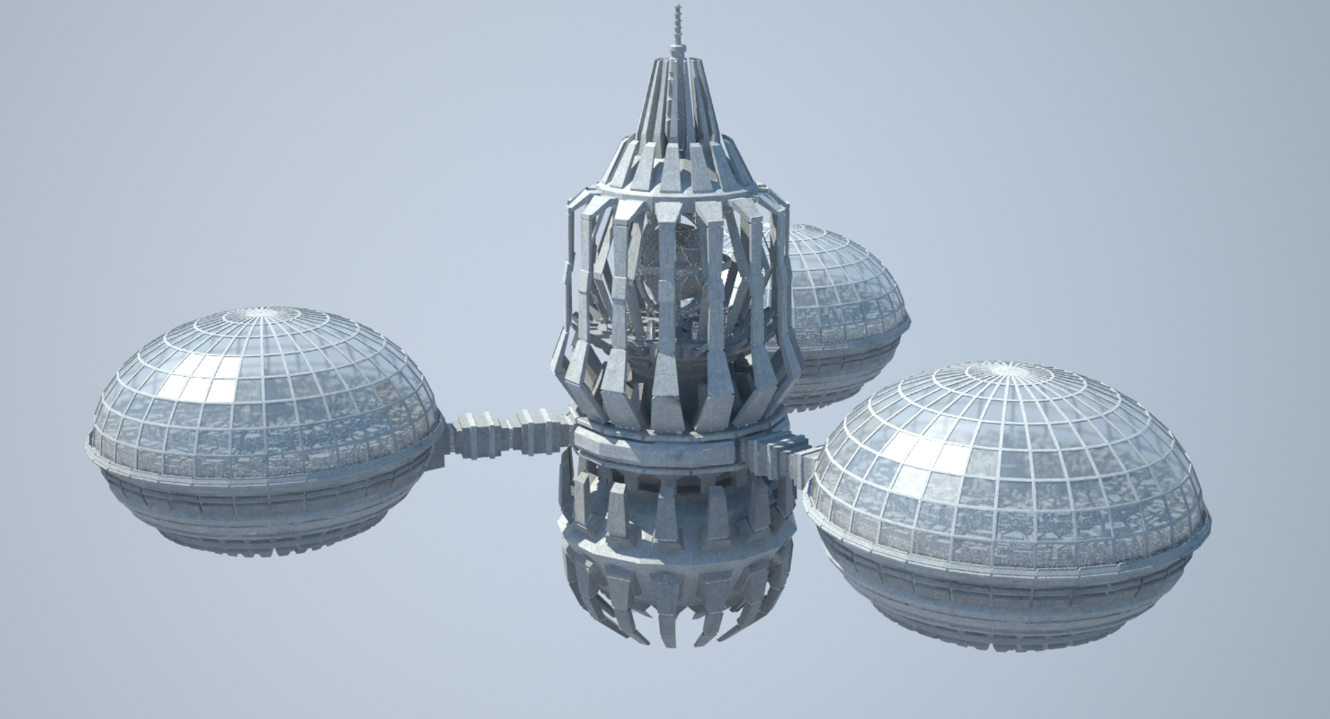 Ocean flying city model - TurboSquid 1201119