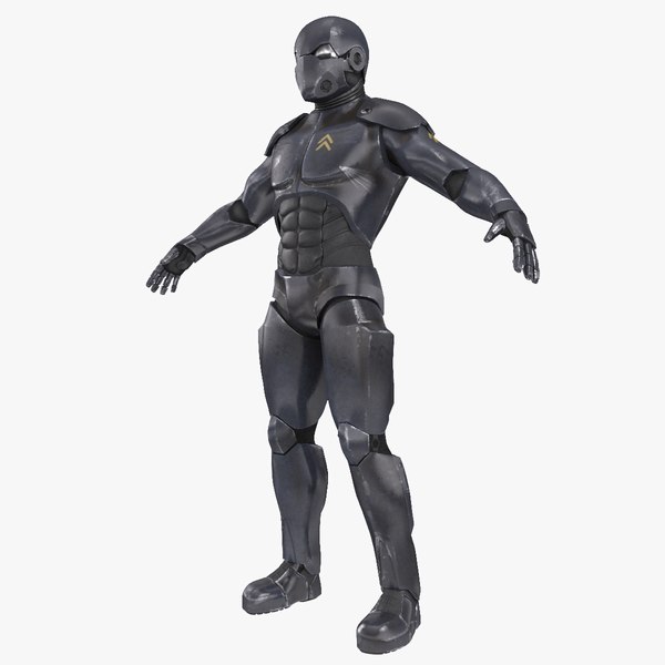 sci-fi soldier 3d model
