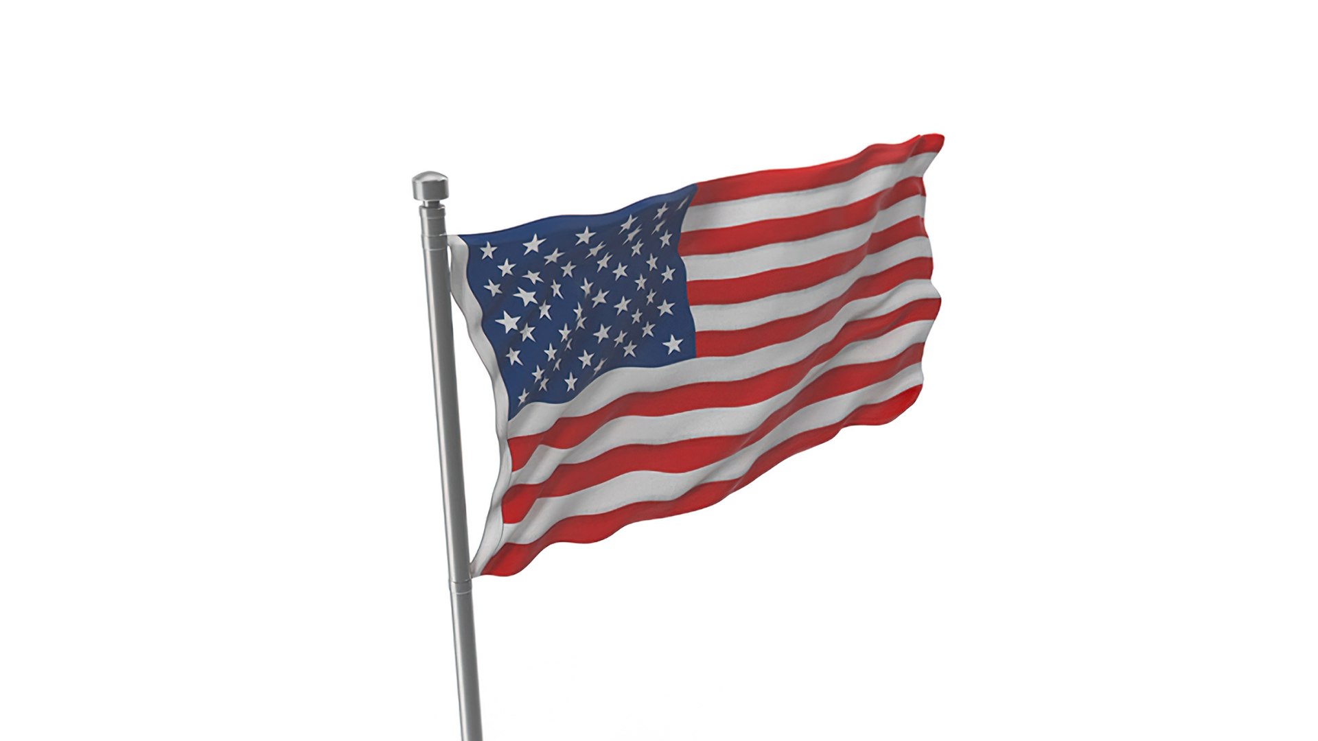 Waving American Flag Model - TurboSquid 2118938