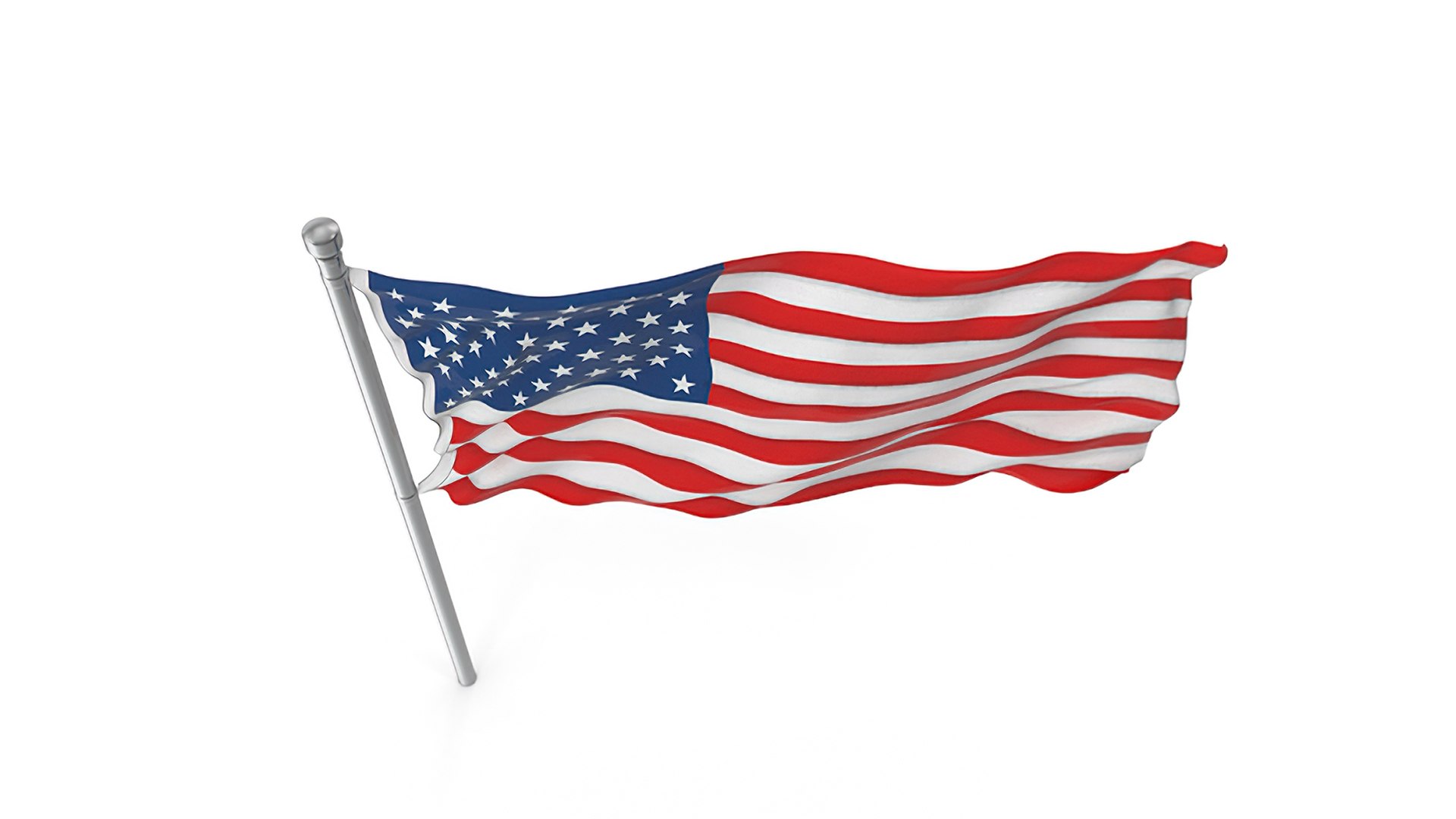 Waving American Flag Model - TurboSquid 2118938