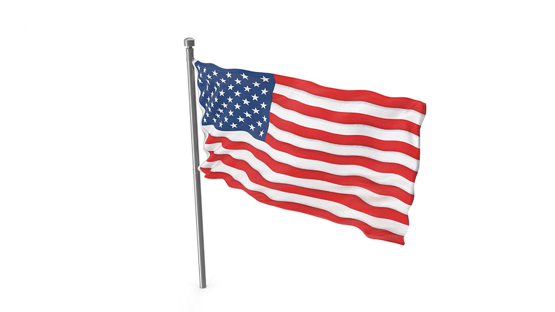 Waving American Flag Model - TurboSquid 2118938