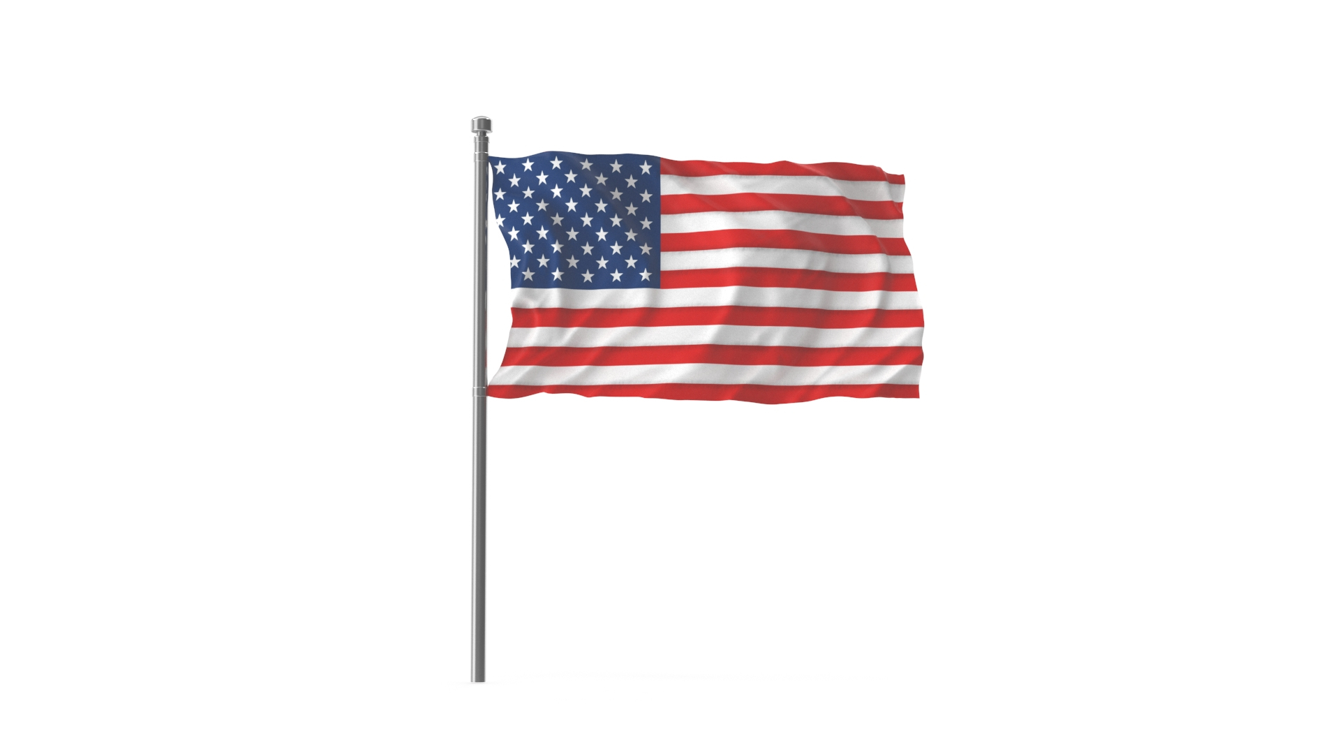Waving American Flag Model - TurboSquid 2118938