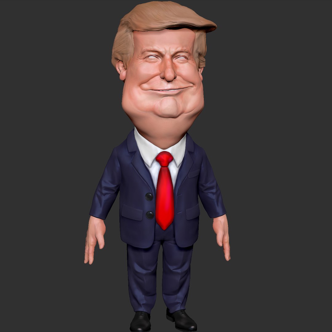 3D Donald Trump Cartoon Figure - TurboSquid 1179782