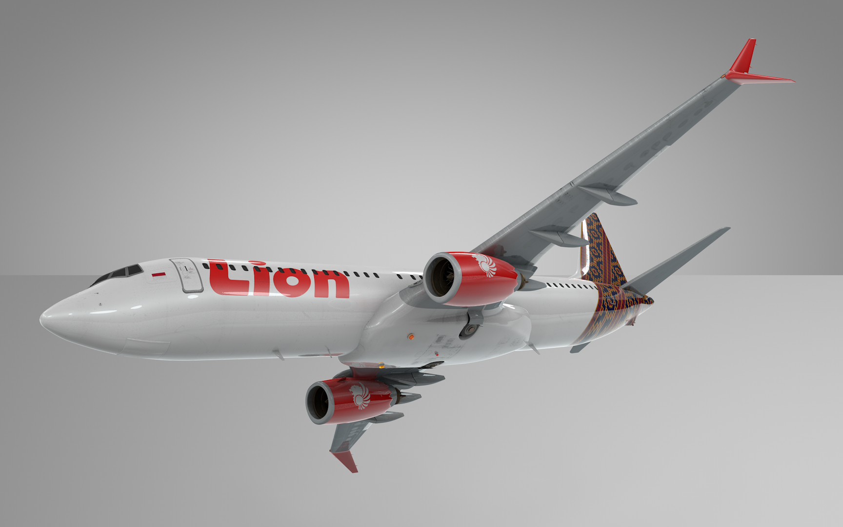 3D boeing 737-8 lion air - TurboSquid 1691634