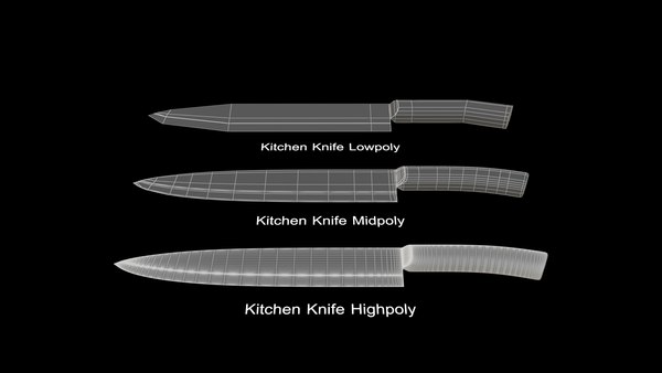 3D 3D Kitchen Knife Model - TurboSquid 2009349