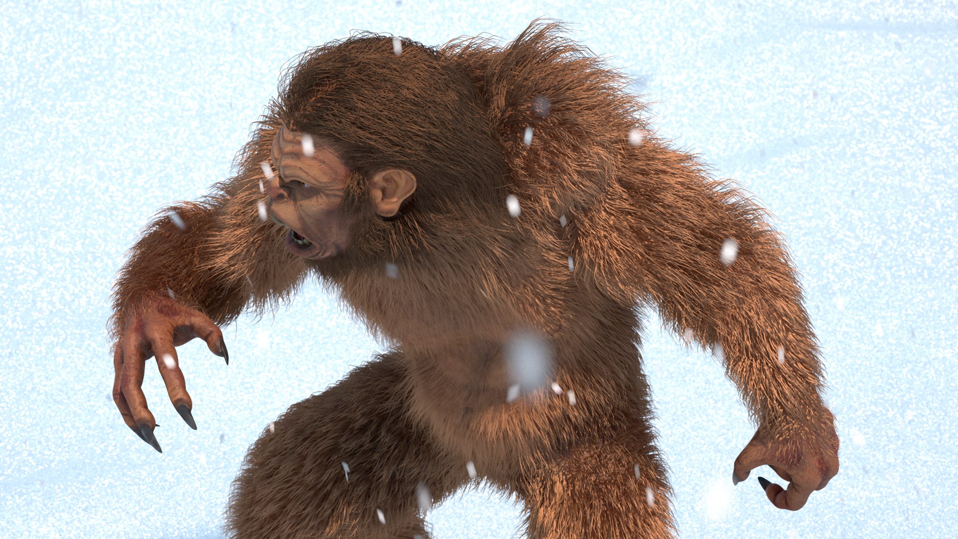 Aggressive Sasquatch Fur 3D model - TurboSquid 2006162