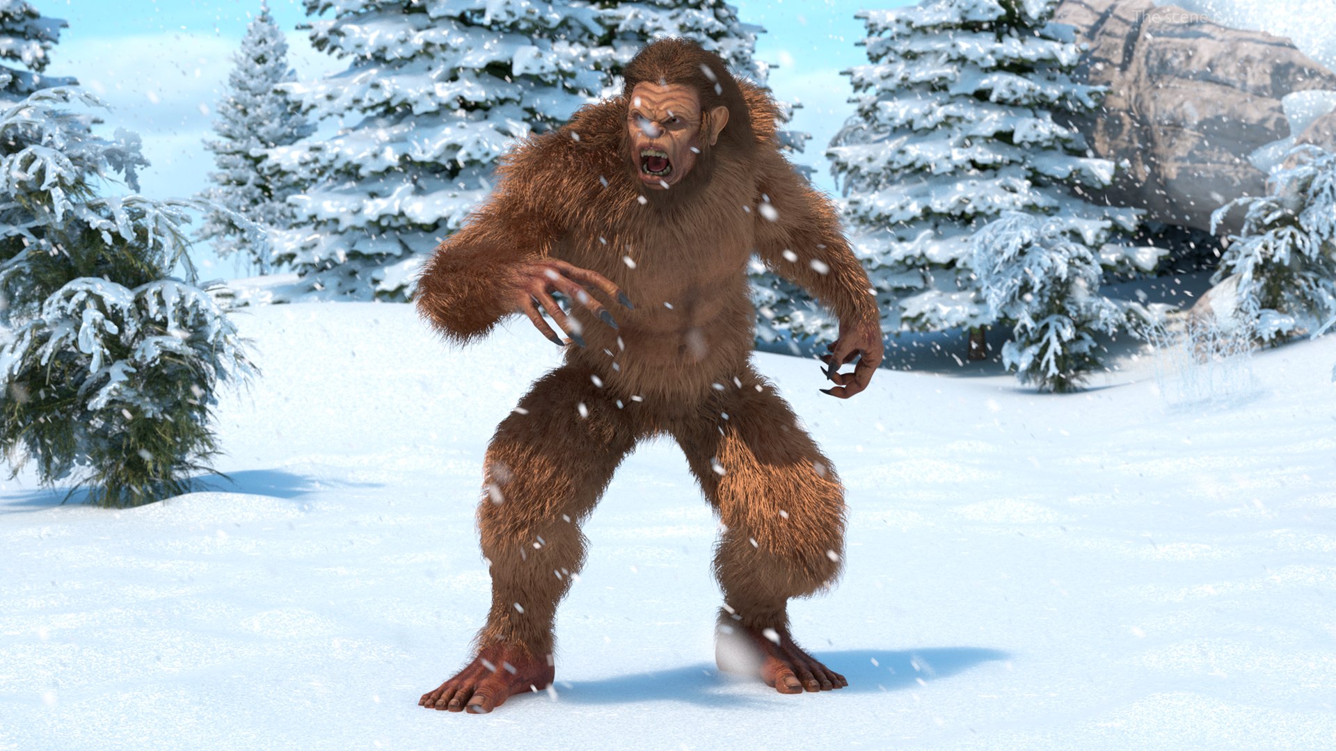 Aggressive Sasquatch Fur 3D model - TurboSquid 2006162