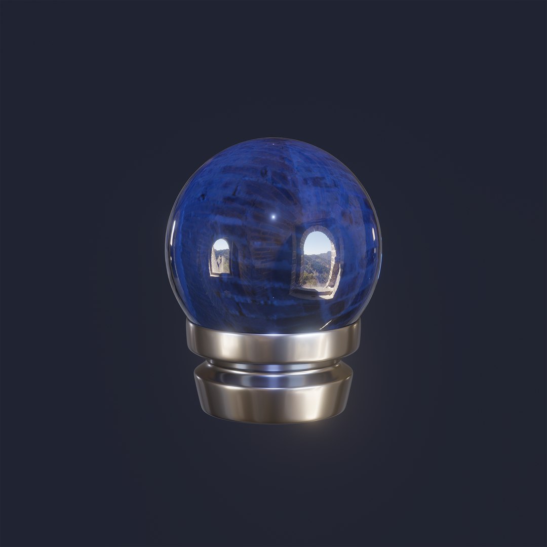 Blue Crystal Ball 3D Model - TurboSquid 2156464