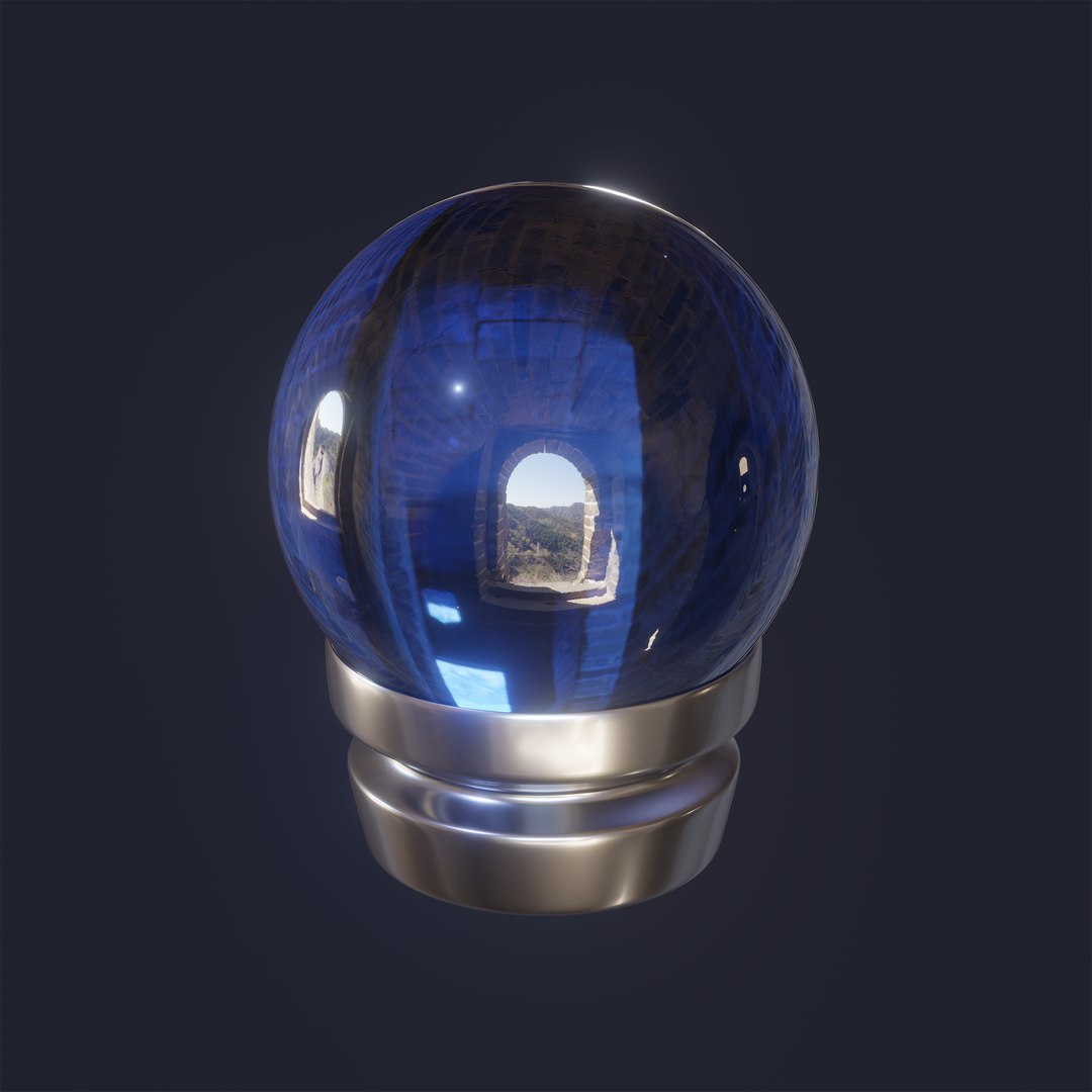 Blue Crystal Ball 3D Model - TurboSquid 2156464