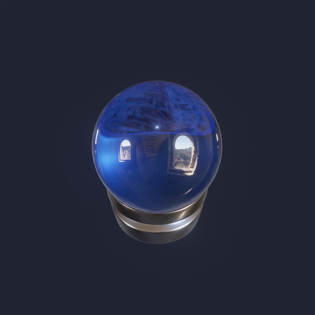 Blue Crystal Ball 3D Model - TurboSquid 2156464