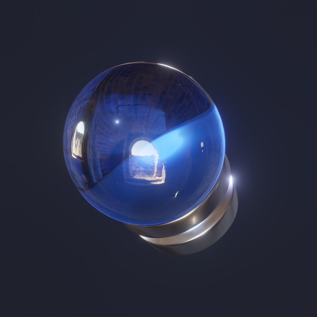 Blue Crystal Ball 3D Model - TurboSquid 2156464