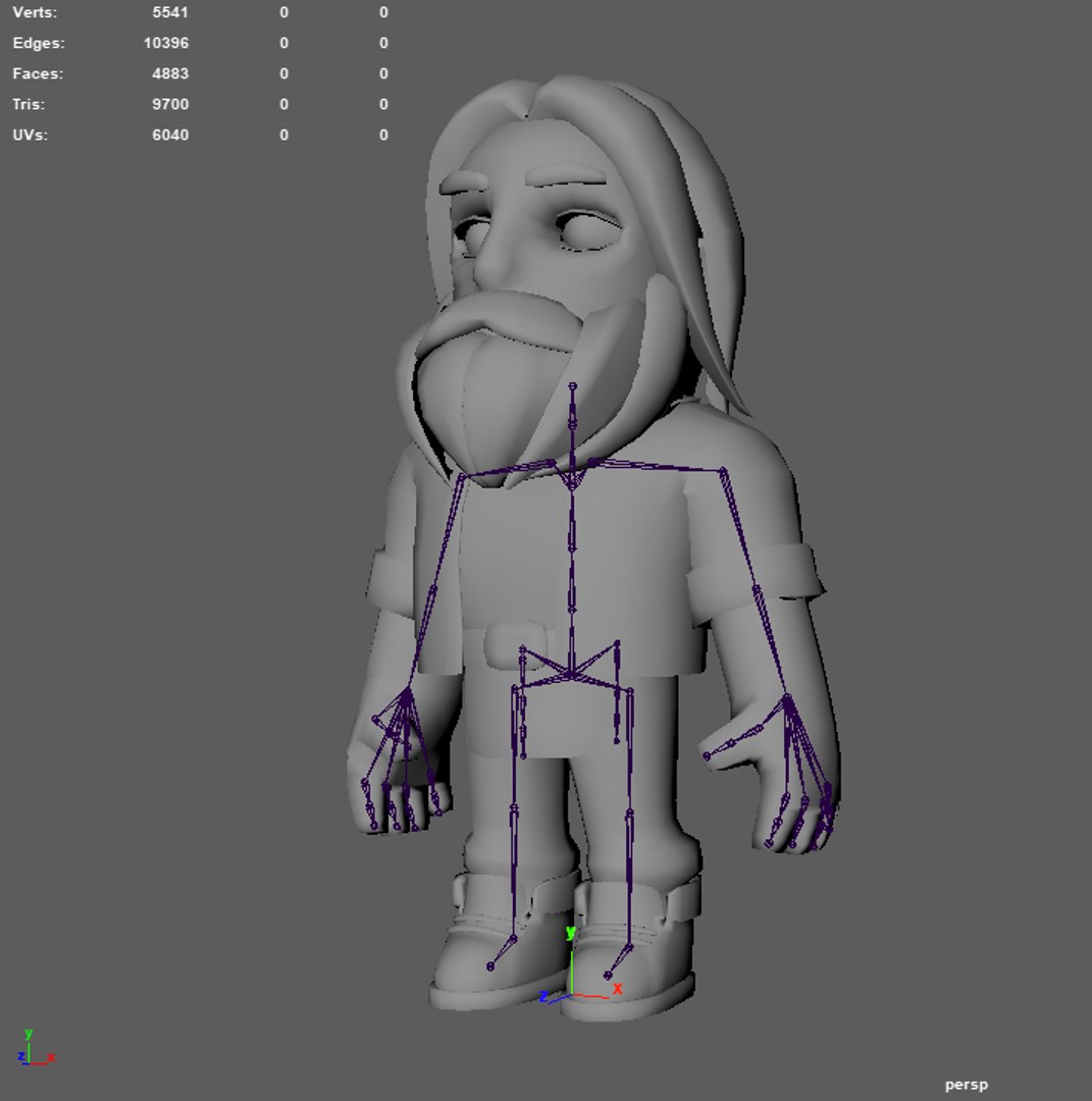 Caveman Lumberjack Game Character Model - TurboSquid 2036350