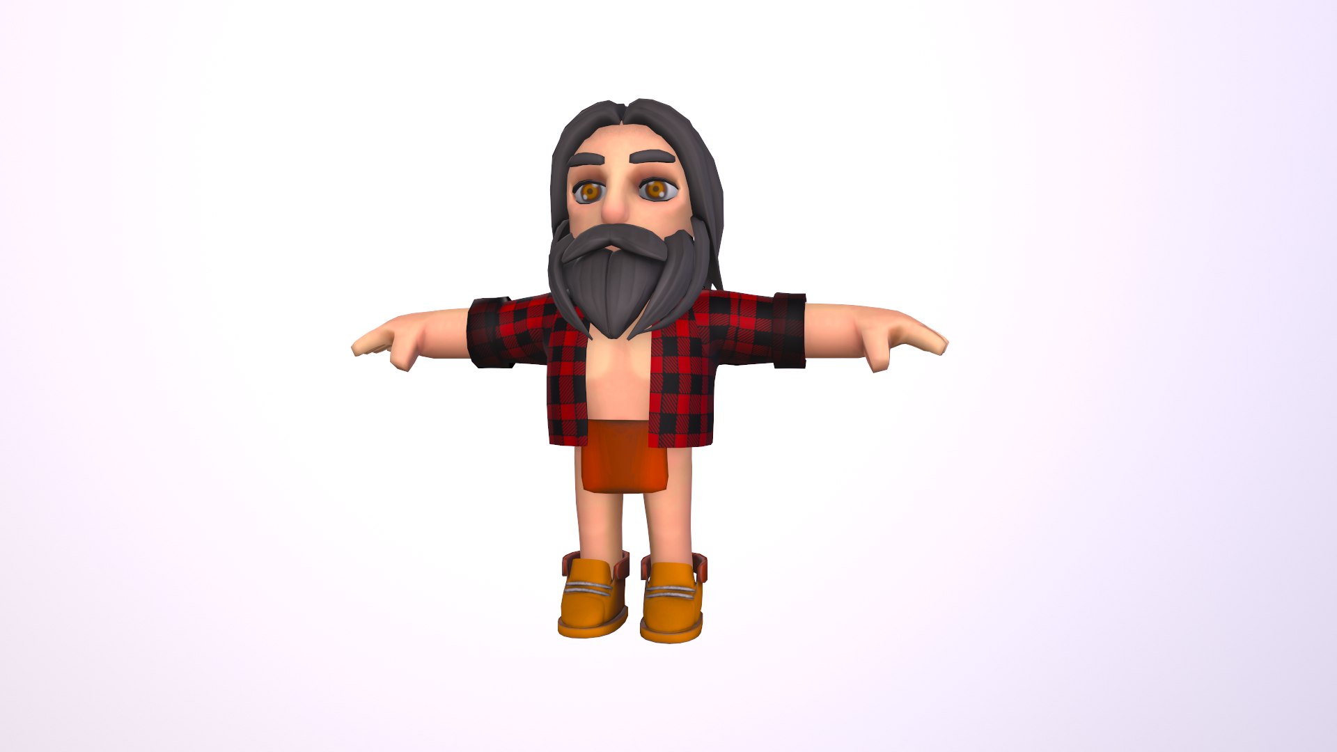 Caveman Lumberjack Game Character Model - TurboSquid 2036350