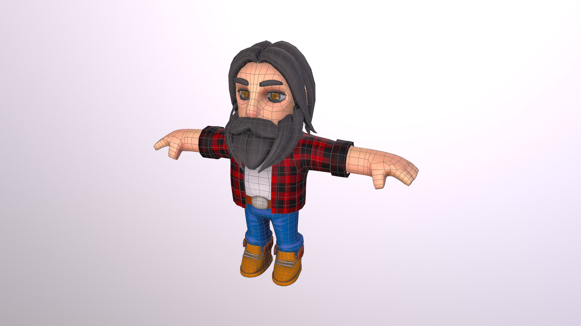Caveman Lumberjack Game Character Model - TurboSquid 2036350
