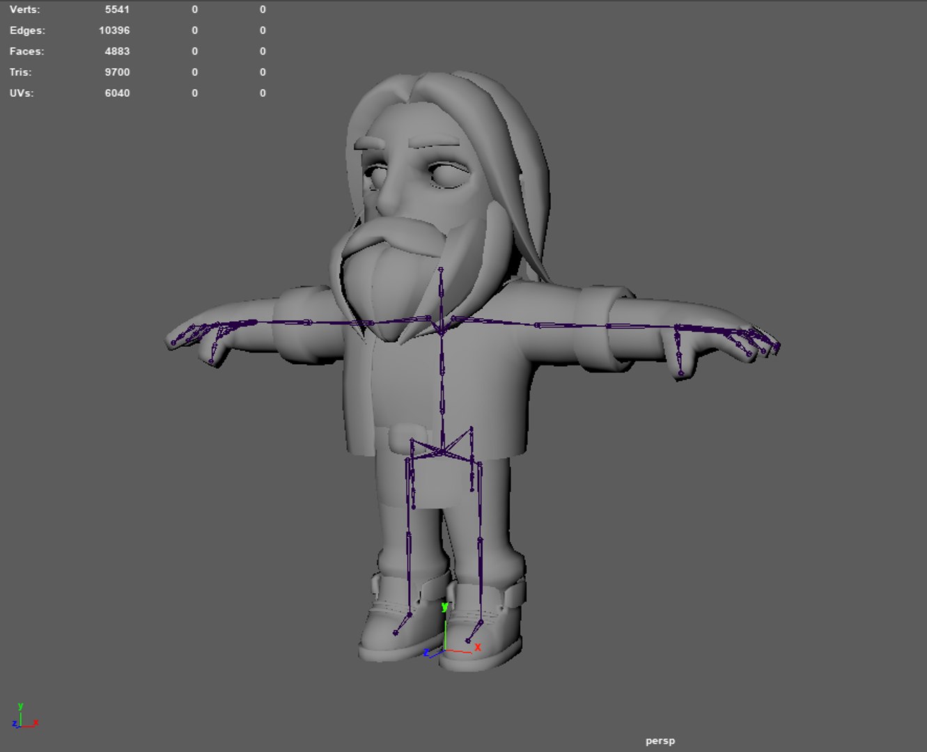 Caveman Lumberjack Game Character Model - TurboSquid 2036350