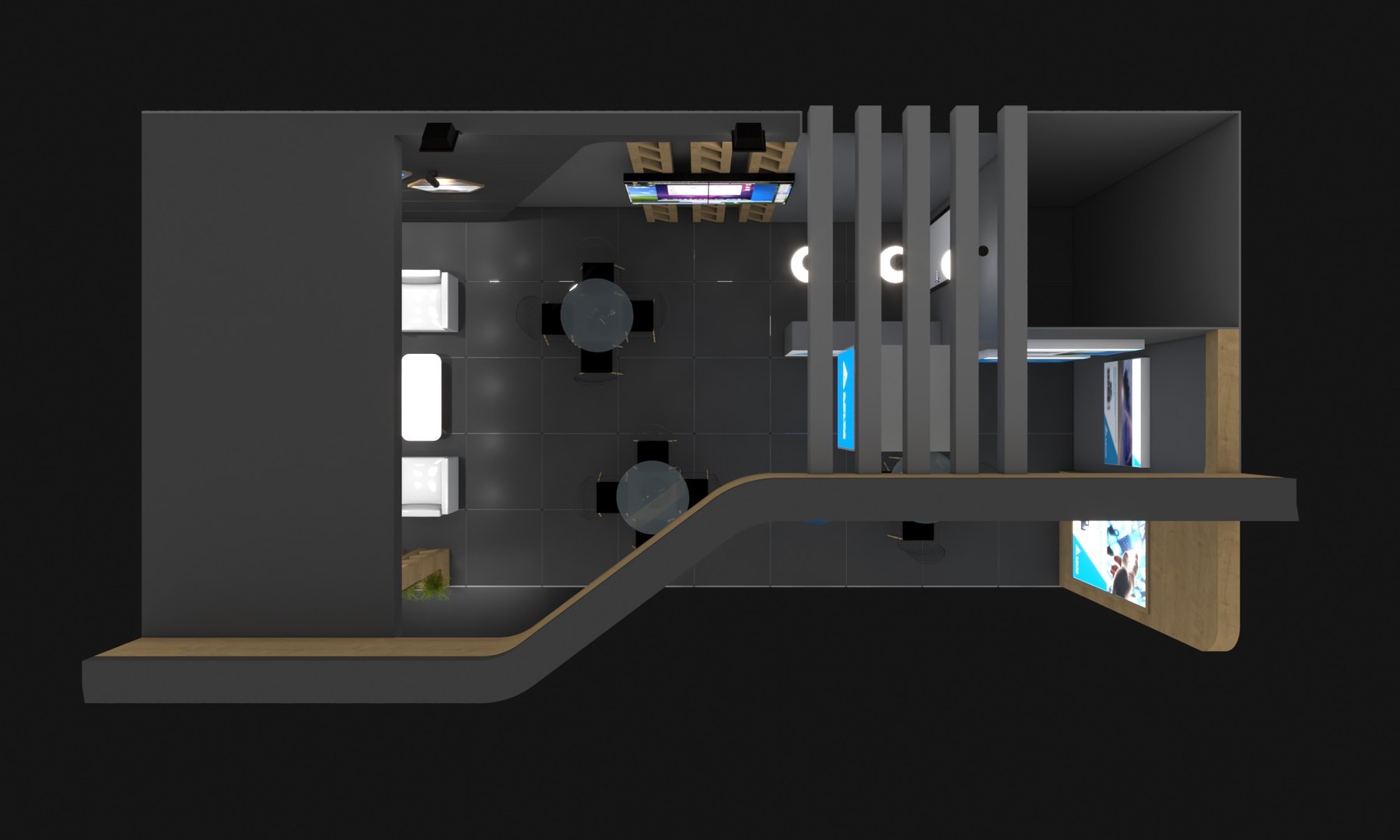 3D Model Booth Exhibition Stand Stall 10x5m Height 366cm 3 Side Open 3D ...