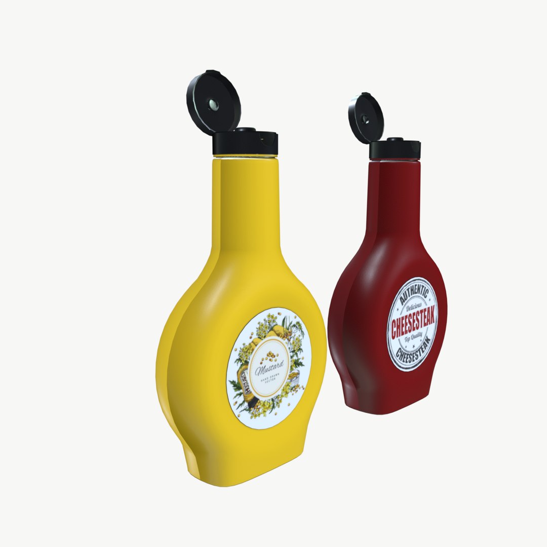 3D Sauce Bottles - TurboSquid 2338277