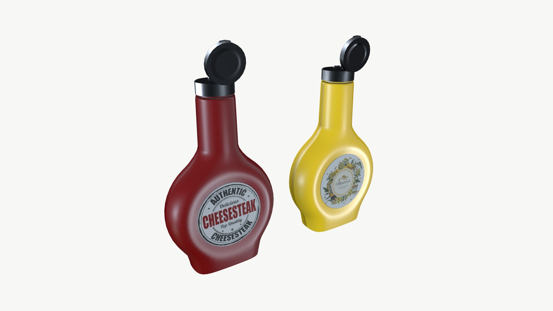 3D Sauce Bottles - TurboSquid 2338277