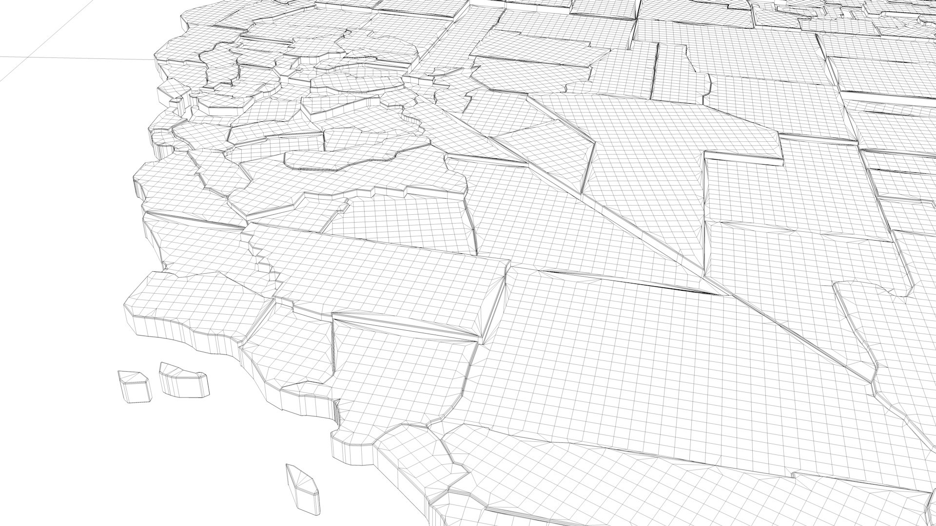 3D Map Of United States Of America With All Counties - USA - TurboSquid ...