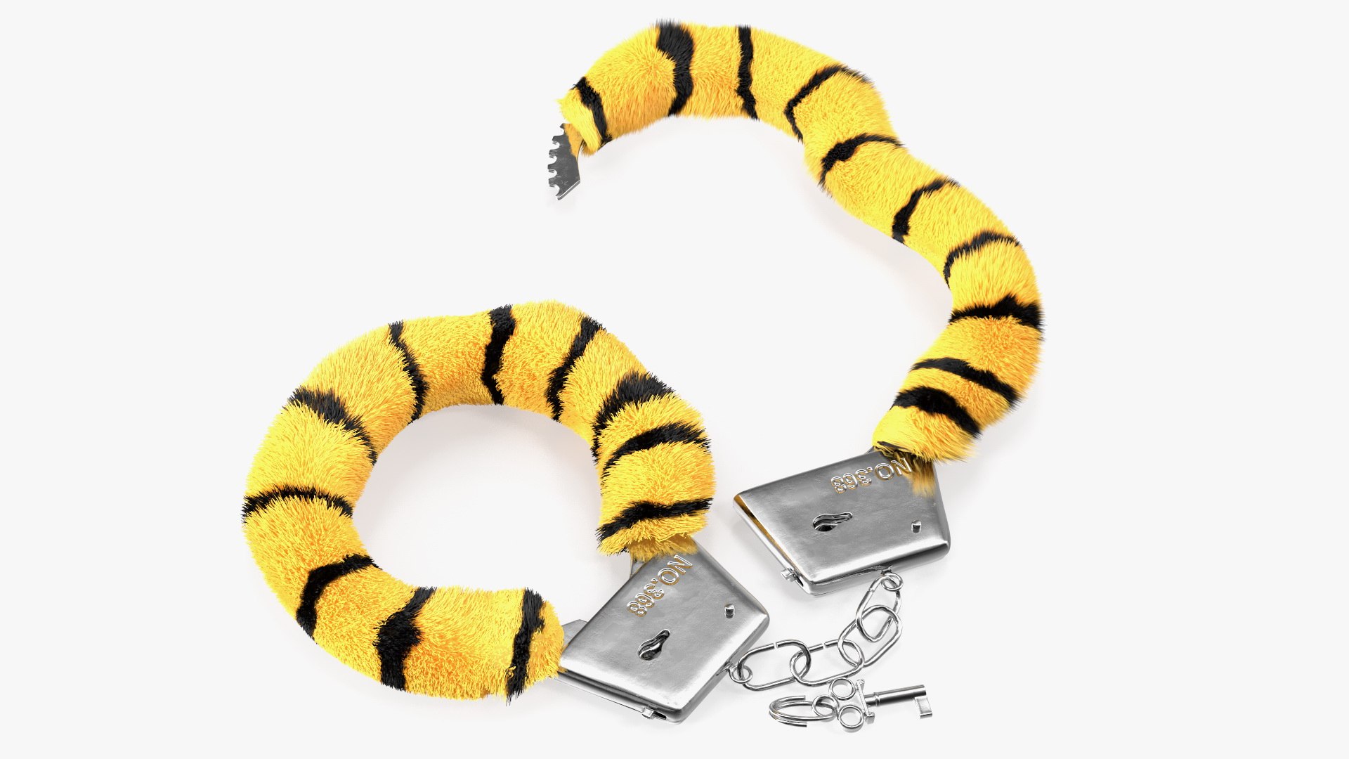 3D tiger handcuffs hand cuffs - TurboSquid 1699093