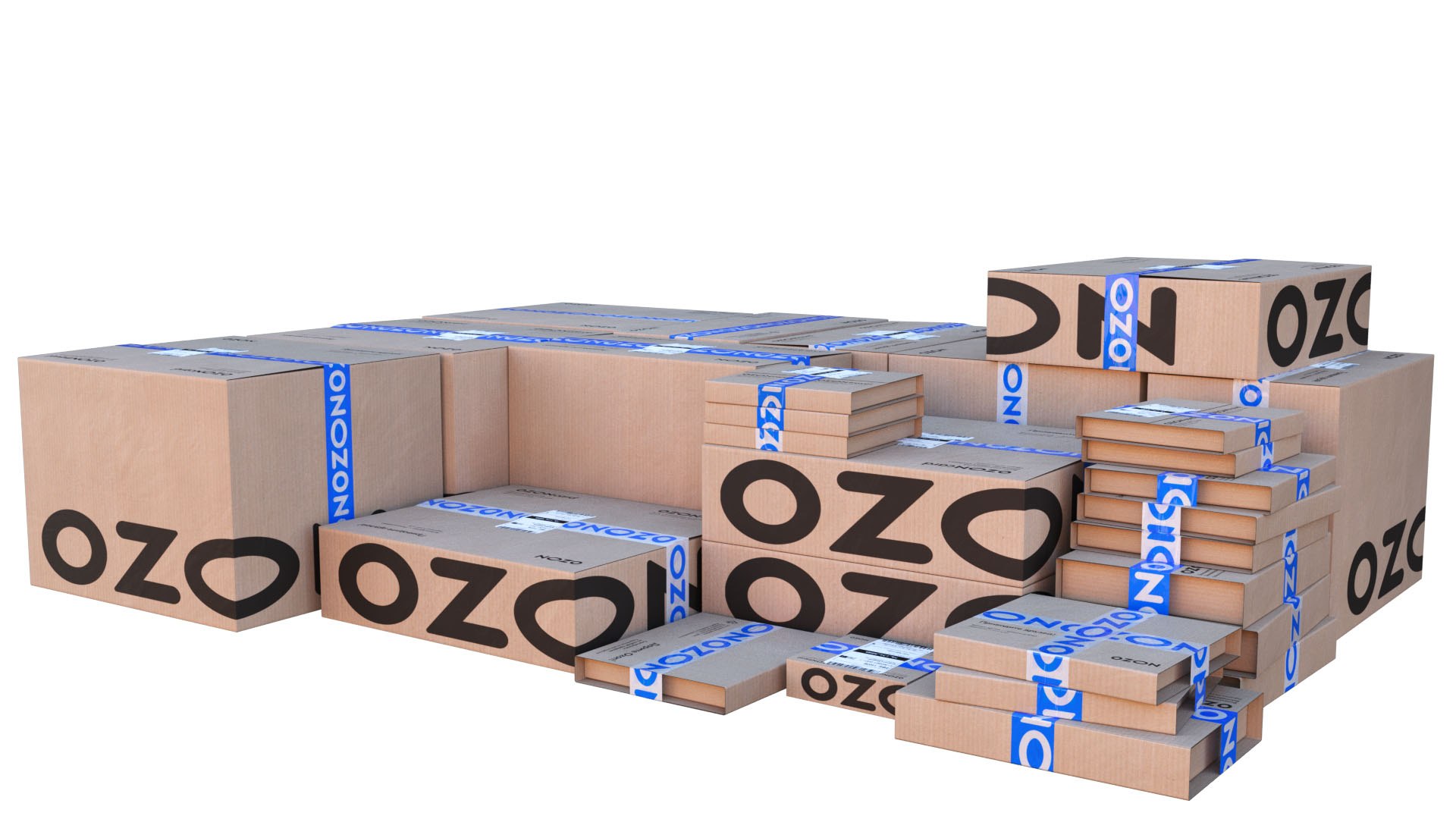 3D Cardboard Boxes - TurboSquid 1721723