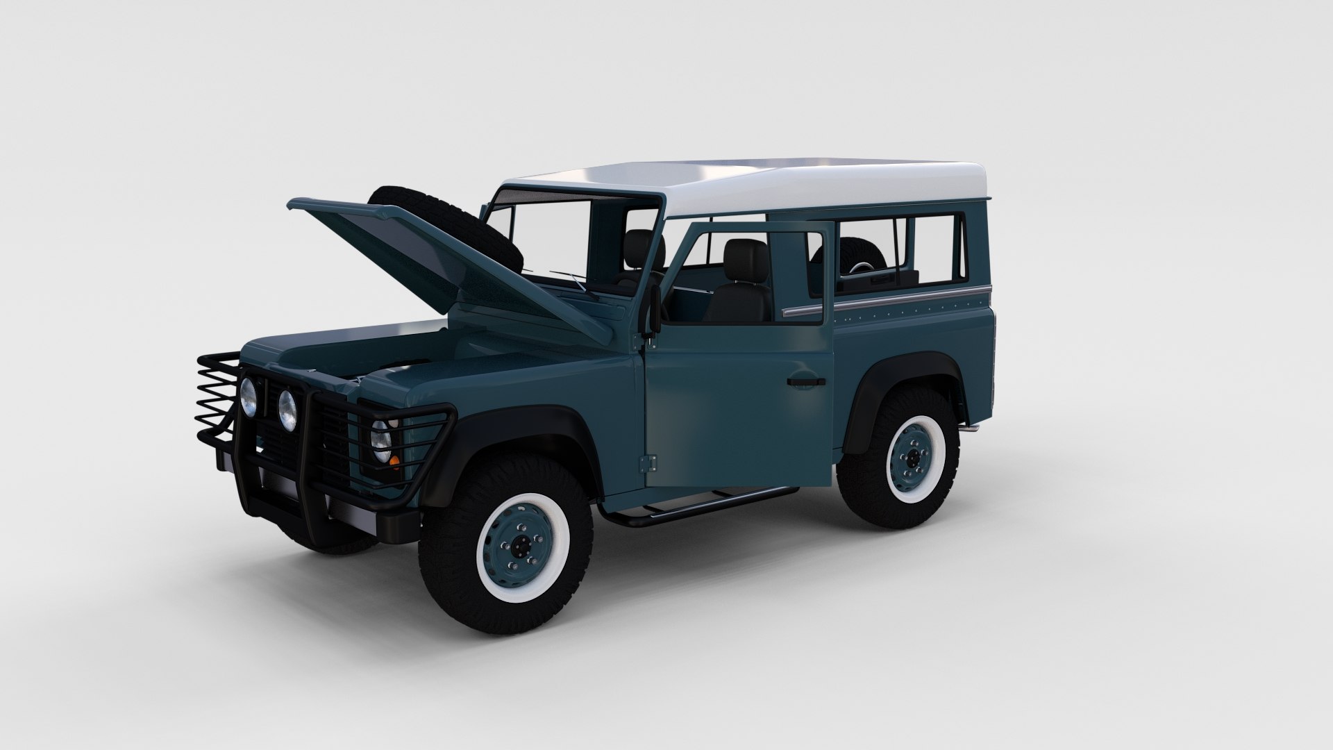 3d model land rover defender 90