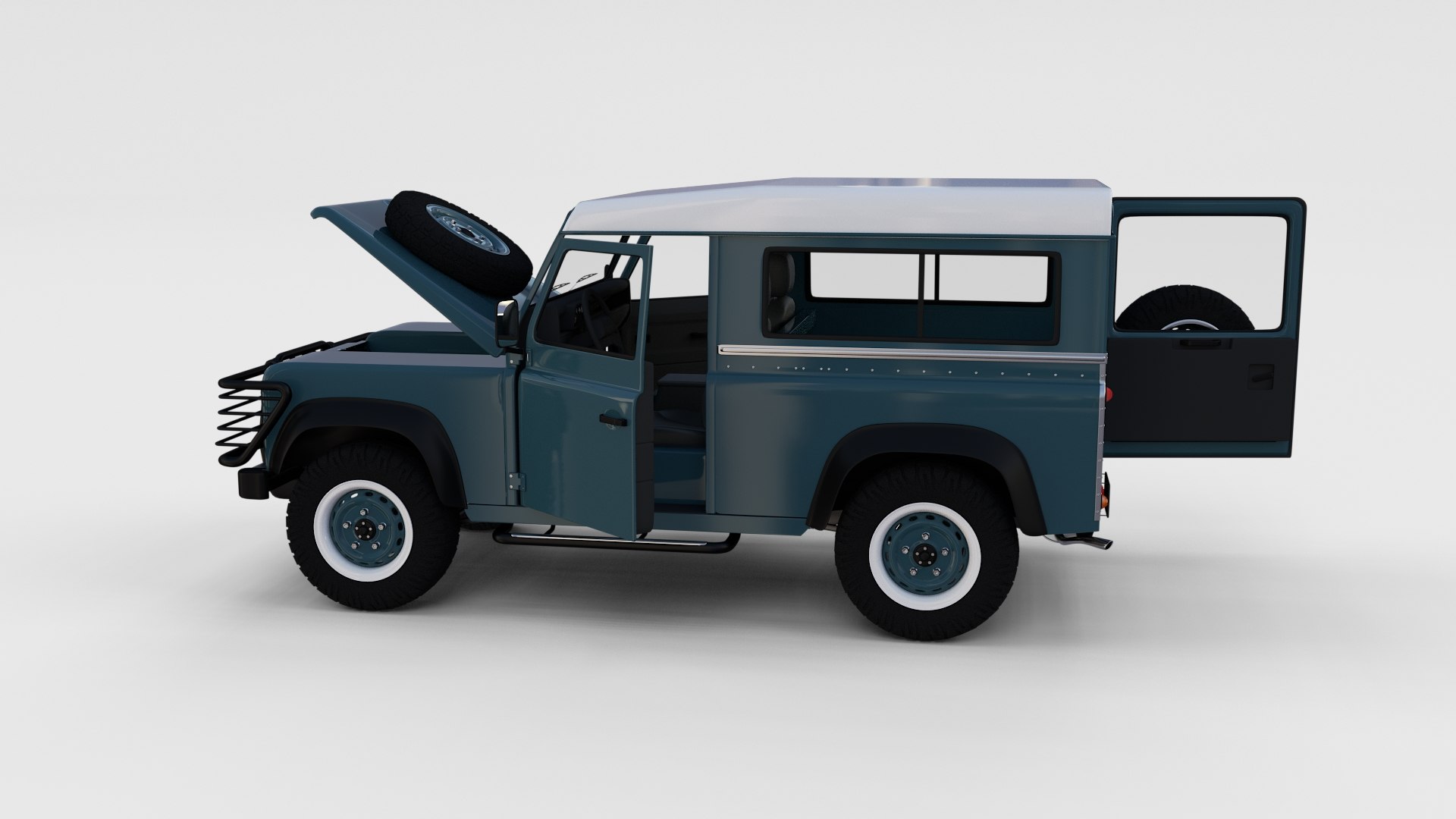 3d model land rover defender 90