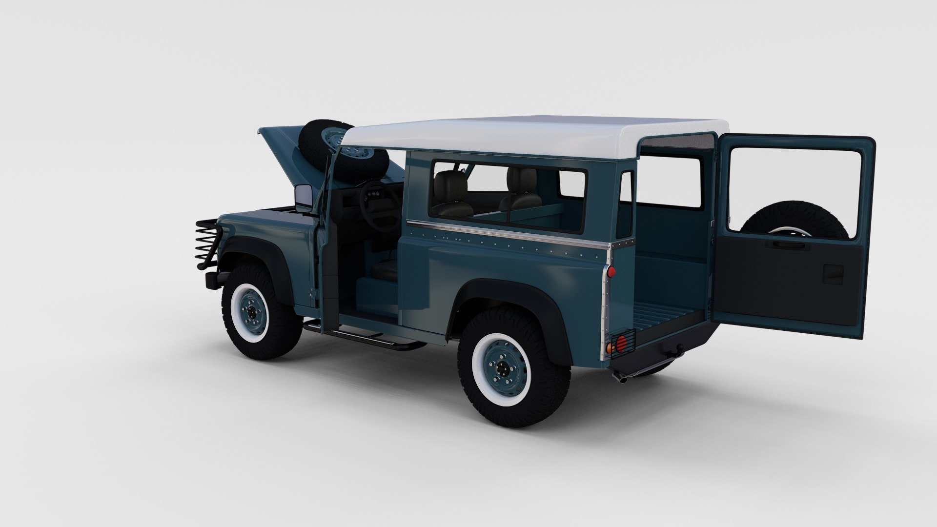3d model land rover defender 90