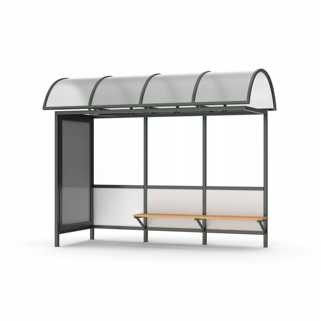 3D Bus Stop Station - TurboSquid 2130522