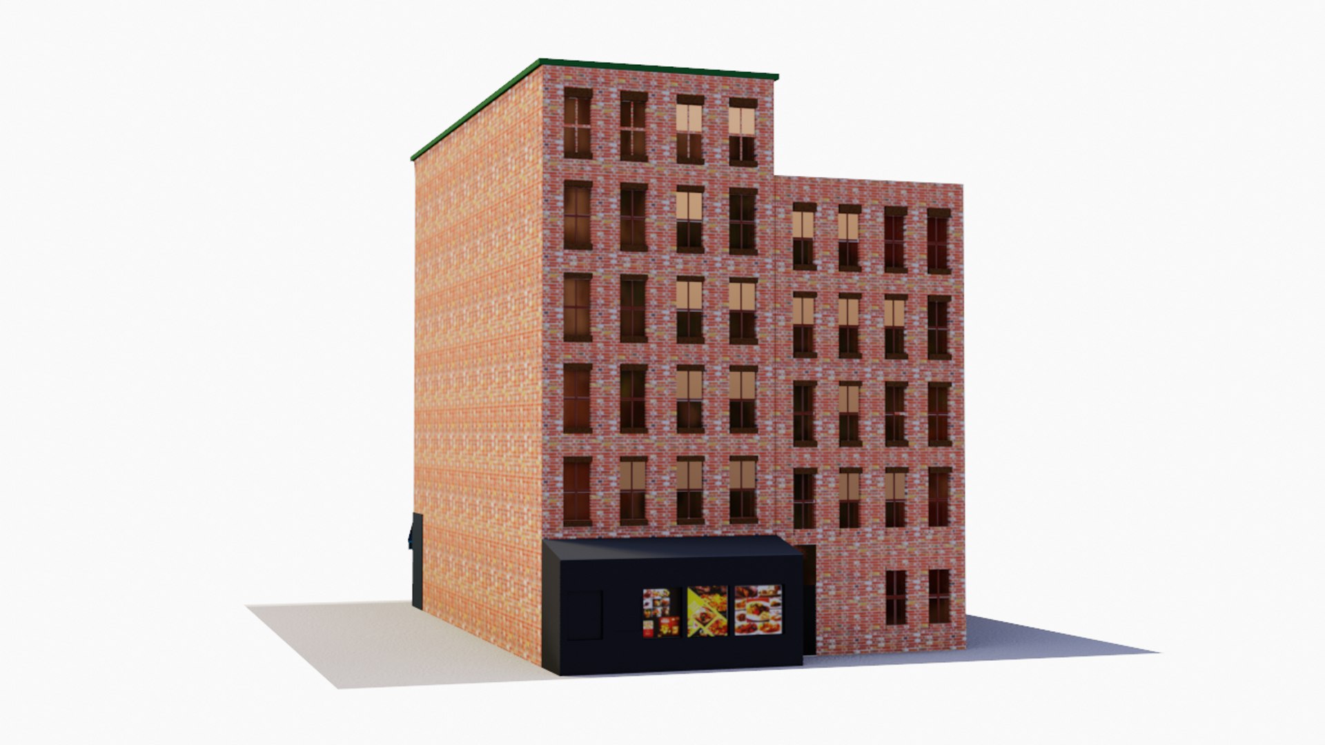 Chicago brick building 3D model - TurboSquid 1525345