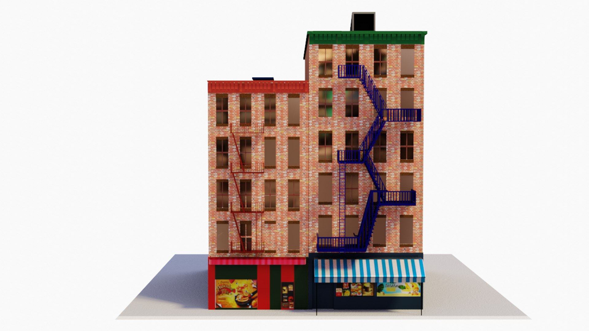 Chicago brick building 3D model - TurboSquid 1525345