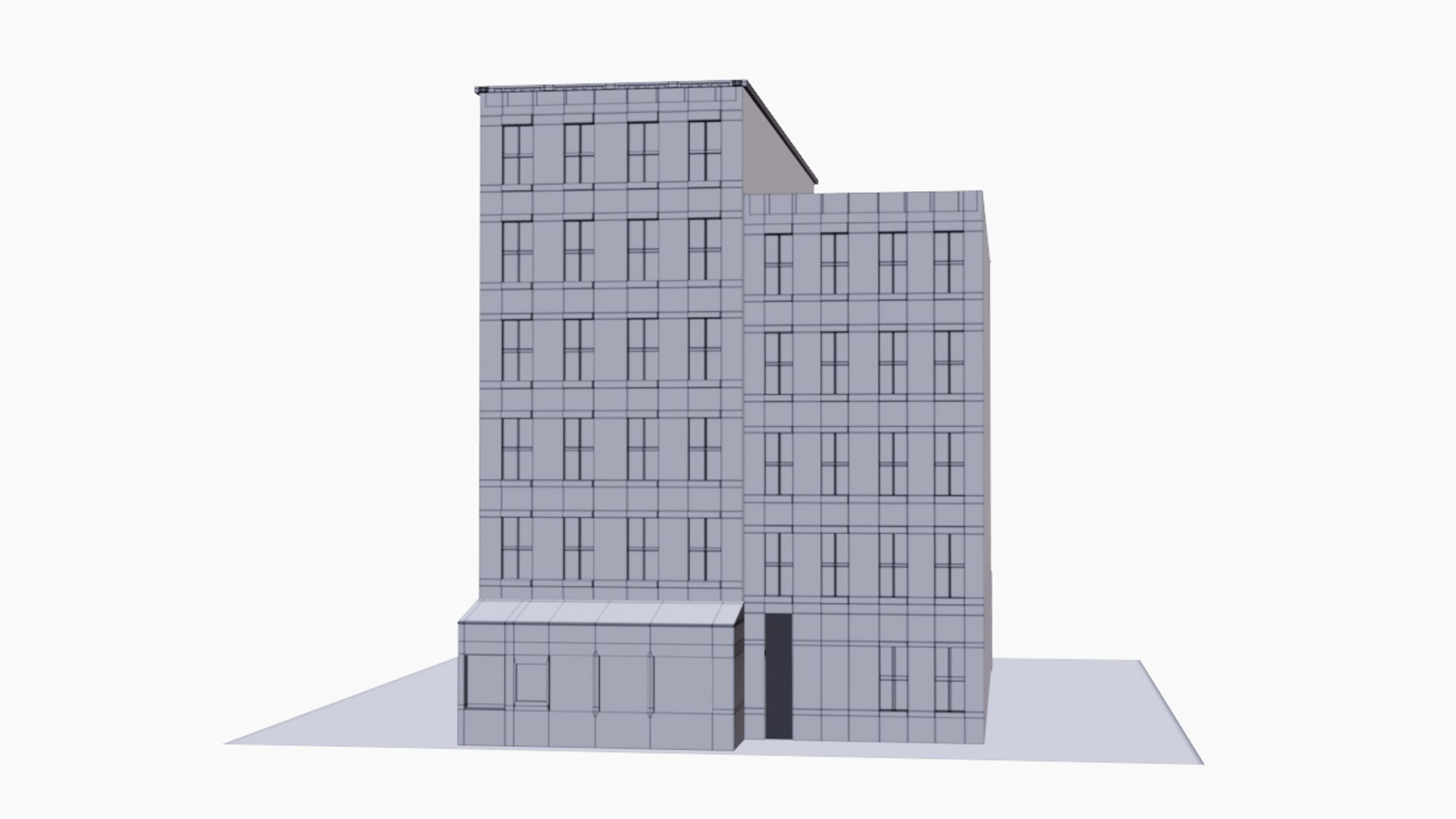 Chicago brick building 3D model - TurboSquid 1525345