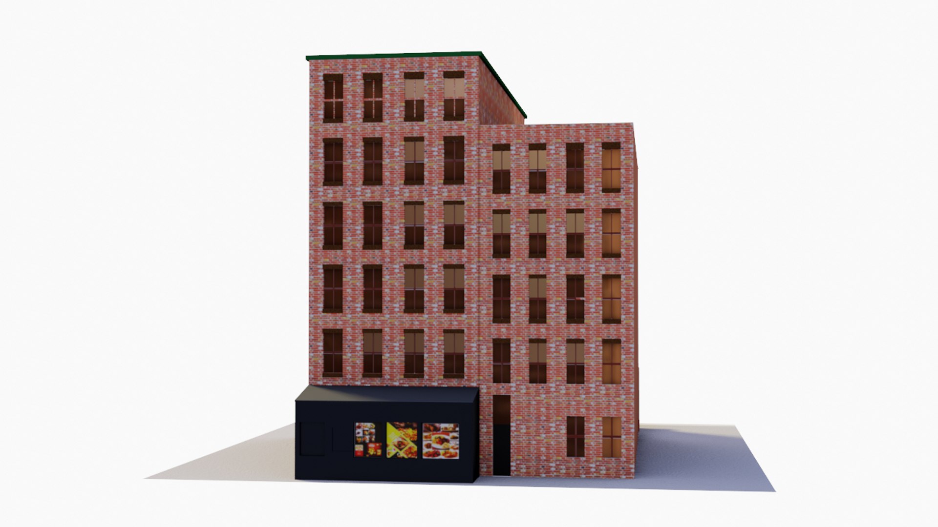 Chicago brick building 3D model - TurboSquid 1525345