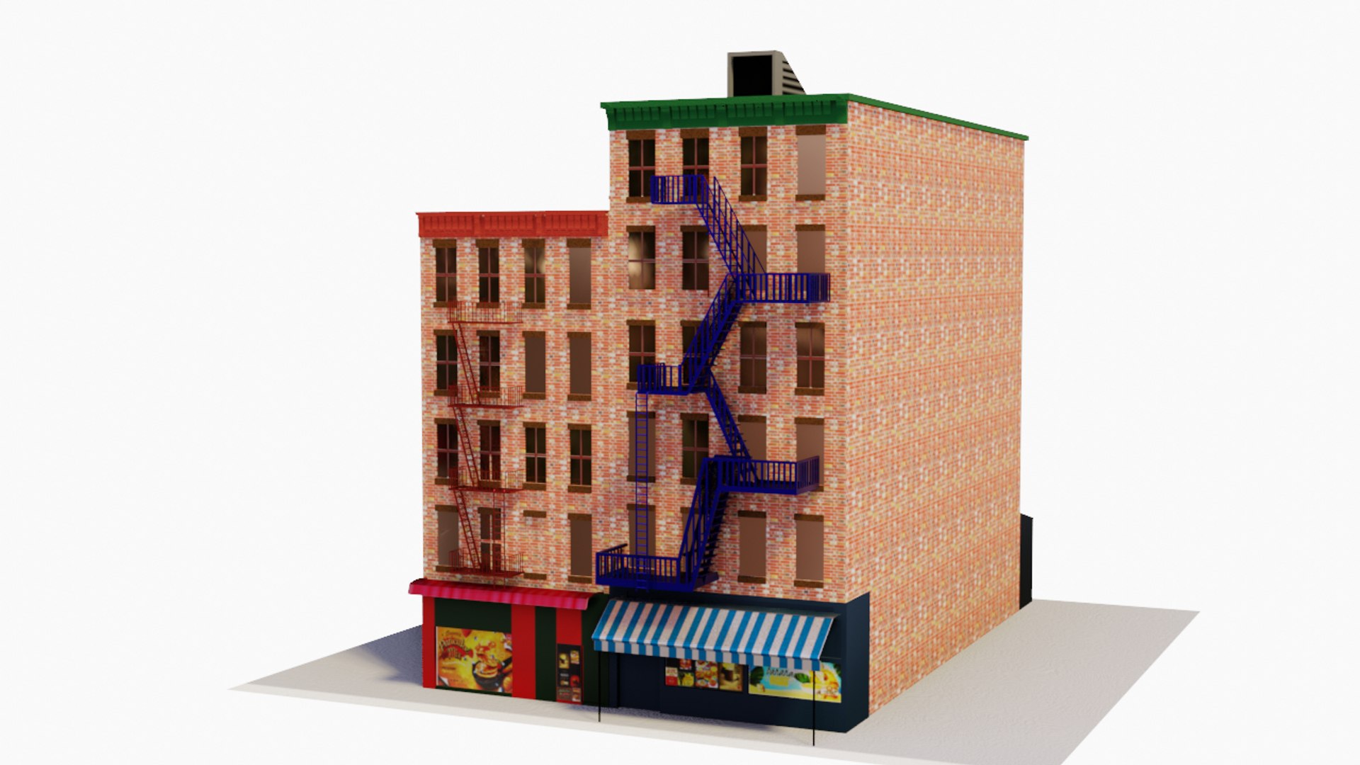 Chicago brick building 3D model - TurboSquid 1525345