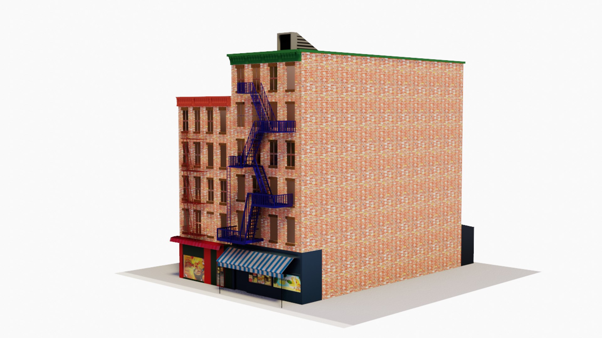 Chicago brick building 3D model - TurboSquid 1525345
