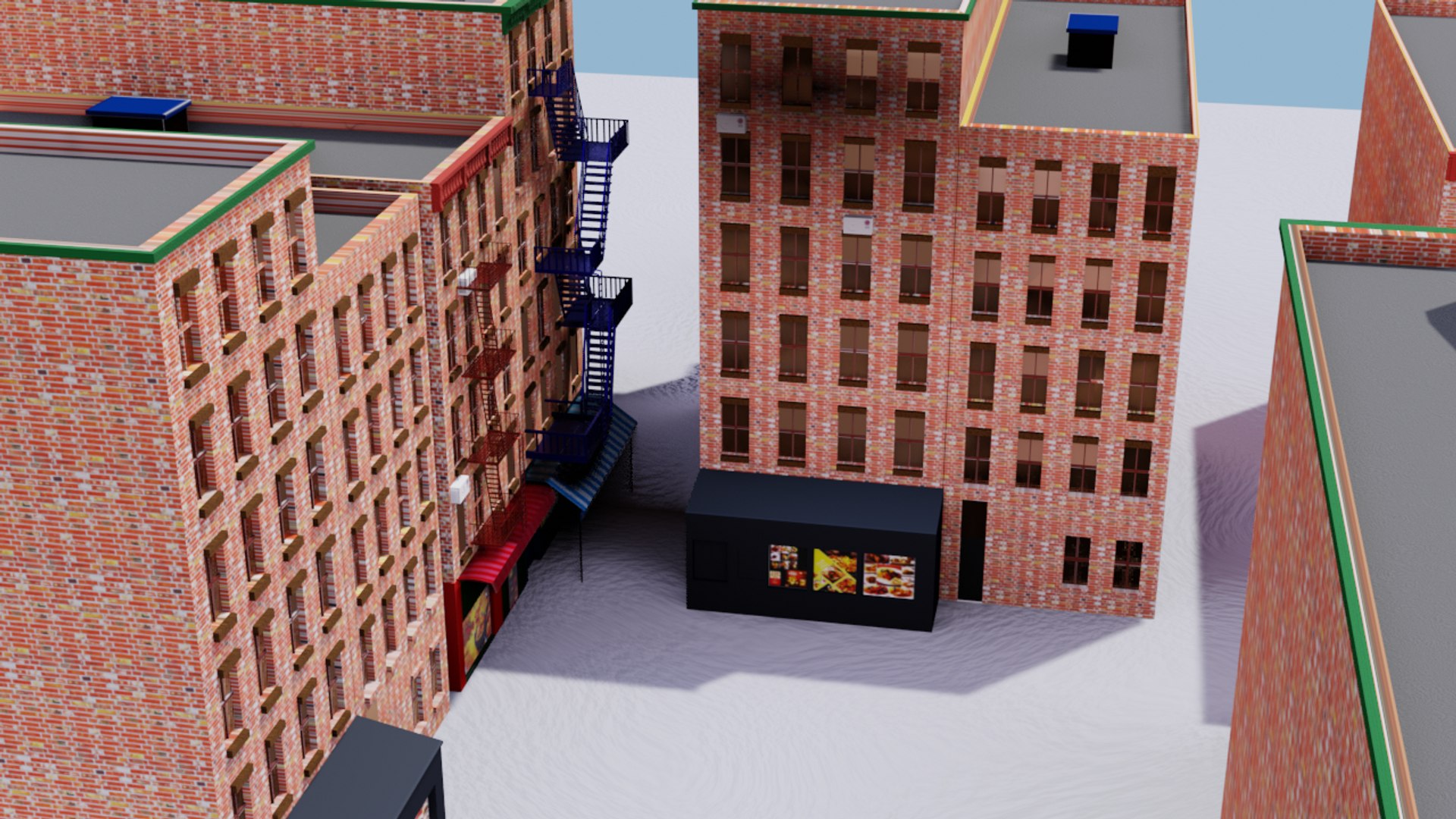 Chicago brick building 3D model - TurboSquid 1525345