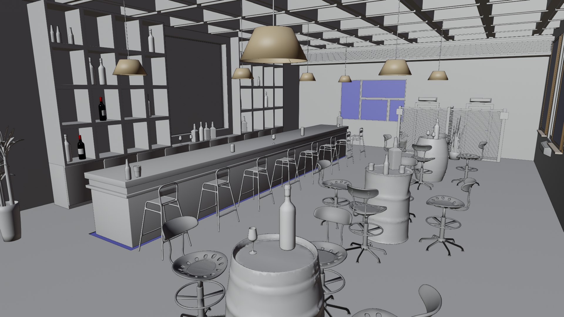 3D Model Pub Interior - TurboSquid 2001567