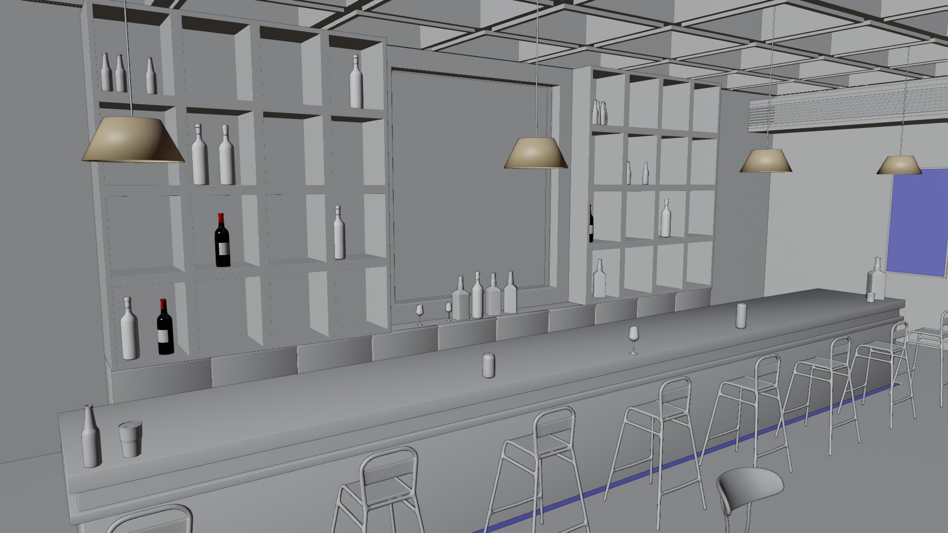 3D Model Pub Interior - TurboSquid 2001567