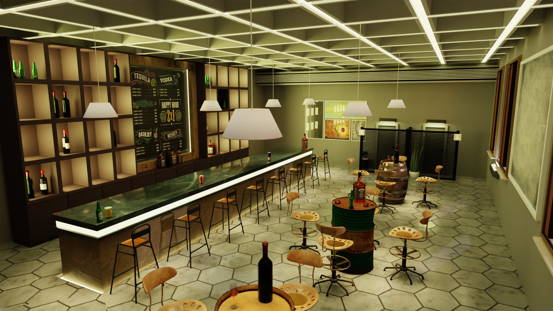 3D Model Pub Interior - TurboSquid 2001567