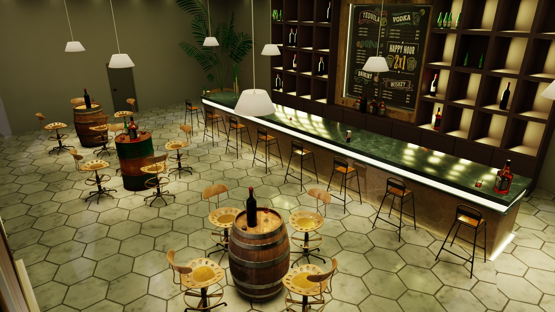 3D Model Pub Interior - TurboSquid 2001567