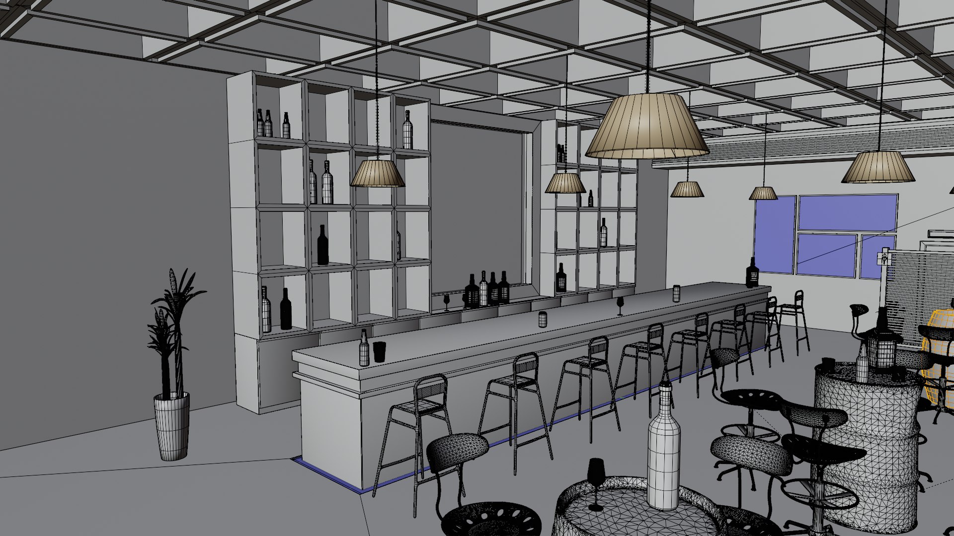 3D Model Pub Interior - TurboSquid 2001567