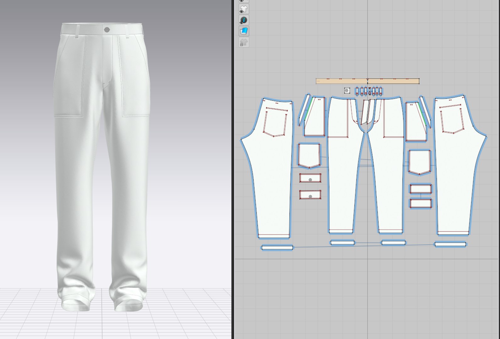 3D Mens Pant 3d Model 2 - TurboSquid 2206649