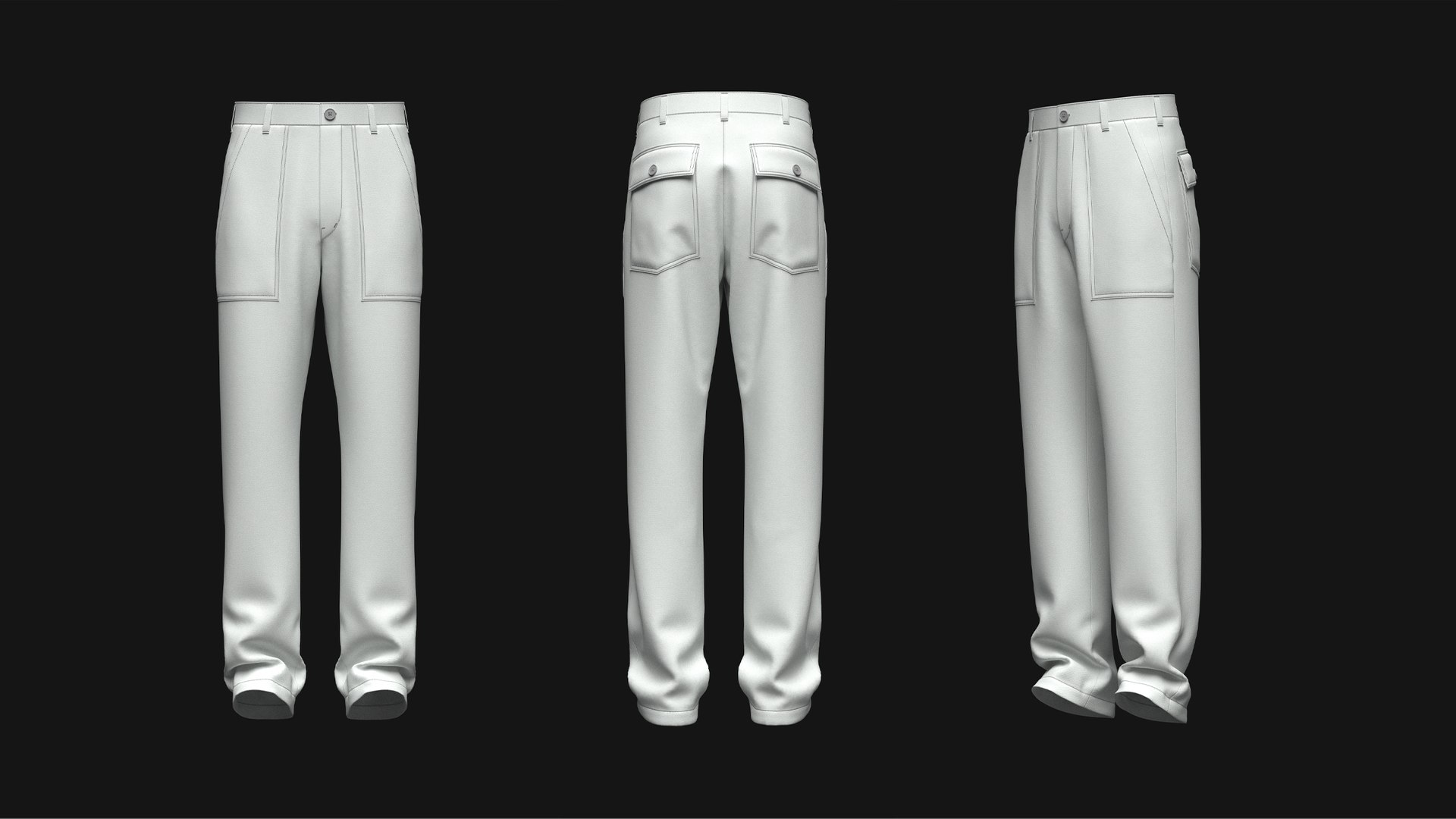 3D Mens Pant 3d Model 2 - TurboSquid 2206649
