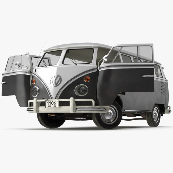 modelo 3d Autobús Volkswagen Tipo 2 vintage preparado para Maya ...
