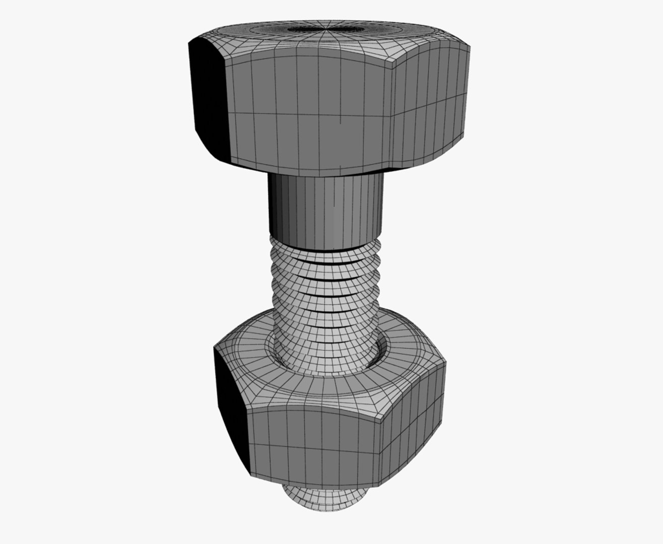 3d Model Bolt Unslotted