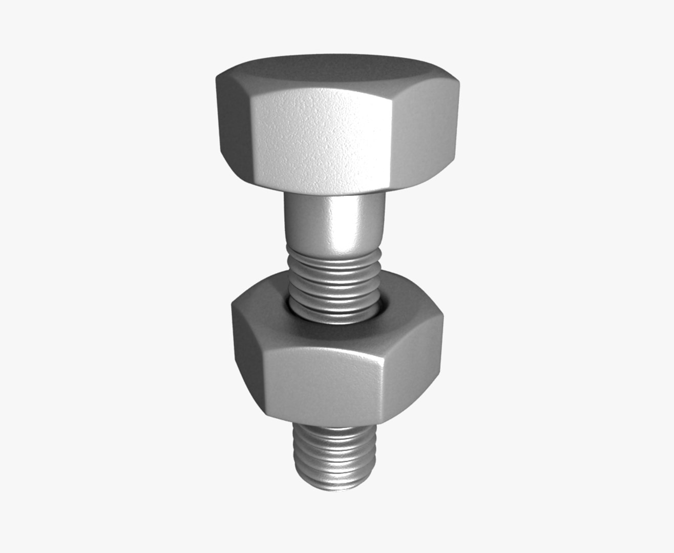 3d Model Bolt Unslotted