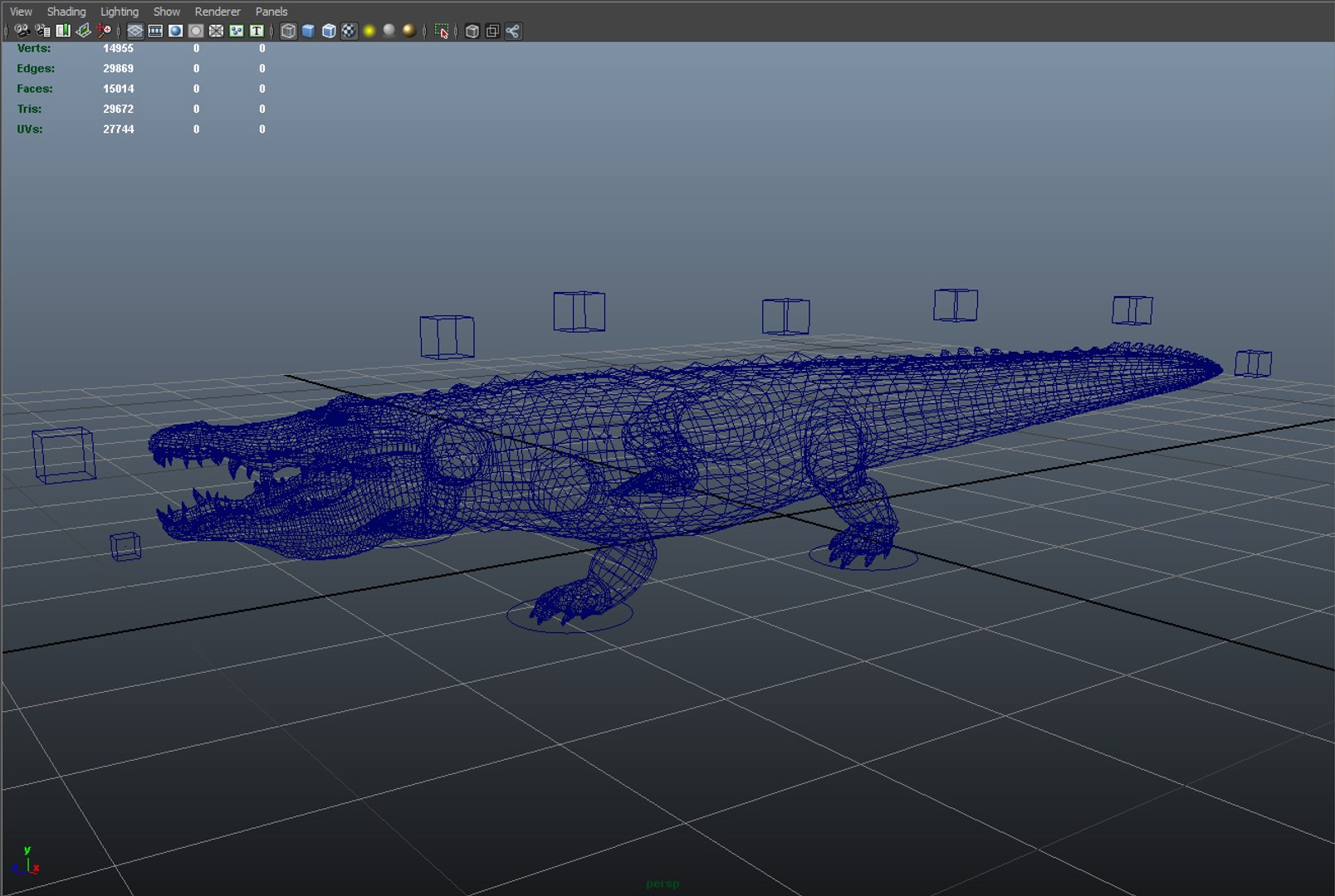 3d Realistic Crocodile Model