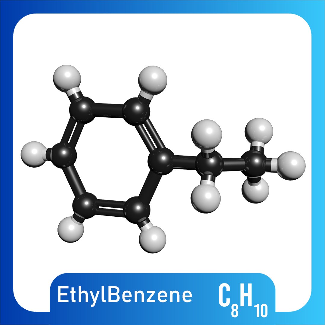 3D model c8h10 molecule ethylbenzene - TurboSquid 1424331